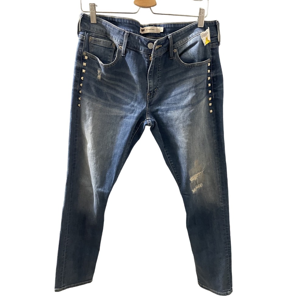 Levi's Women's Blue Denim Boyfriend Skinny Jeans Size… - Gem